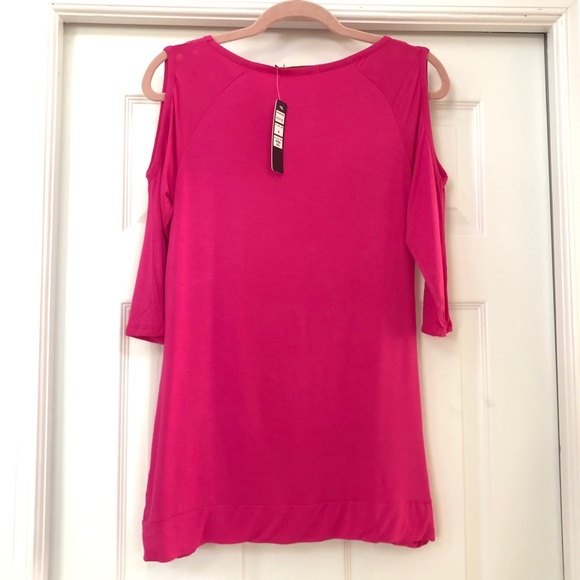 Belldini | Tops | Nwt Belldini Cold Shoulder Gold Grommets Tunic Top ...